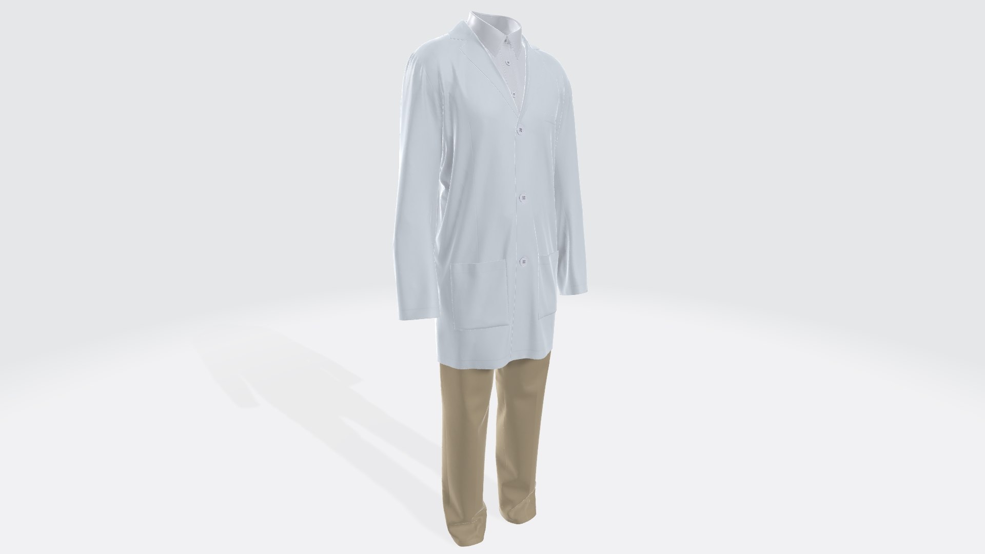 3D Model Lab Coat 1 Outfit - TurboSquid 2084712