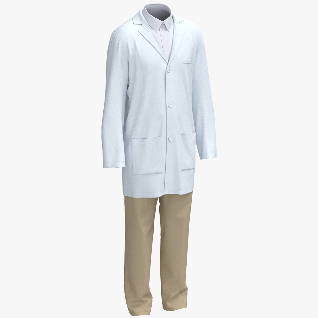 3D Model Lab Coat 1 Outfit - TurboSquid 2084712