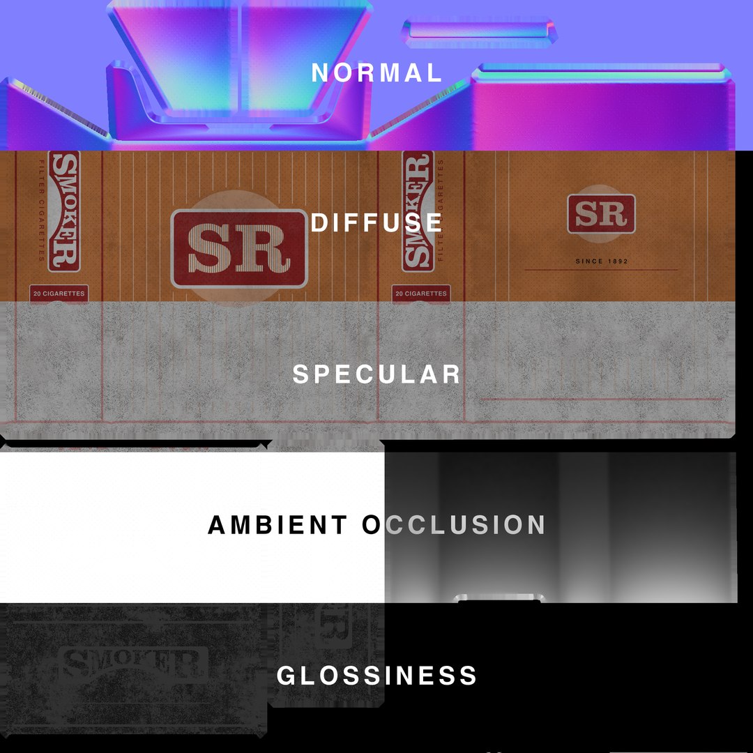 cigarettes pack 3d model