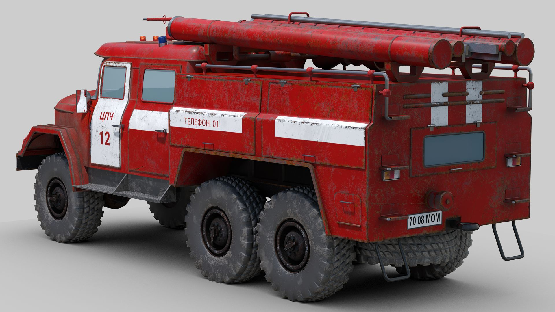 ZIL 131 Fire Truck model - TurboSquid 1807063