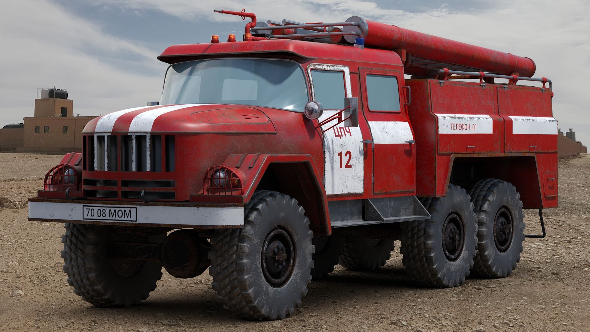 ZIL 131 Fire Truck Model - TurboSquid 1807063