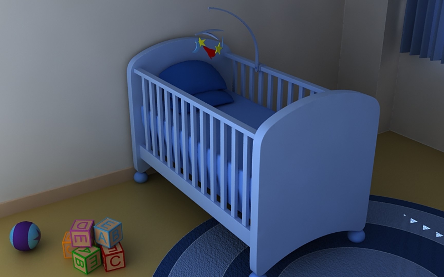 3d Model Cartoon Baby Nursery
