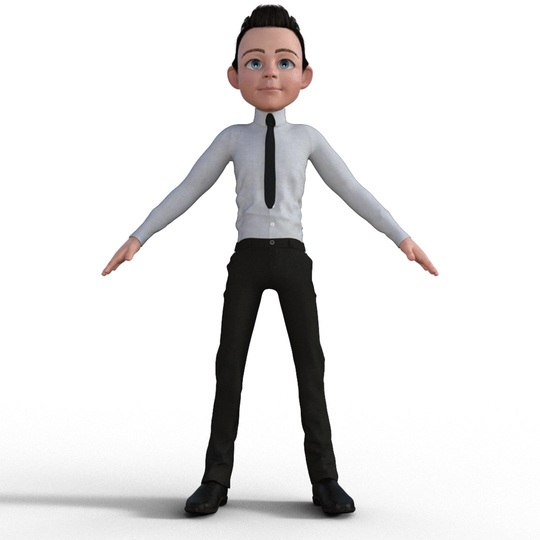 Cartoon Businessman 3D Model 3D - TurboSquid 1914632