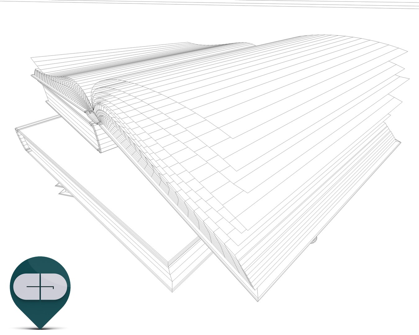 Open Book 3d Model