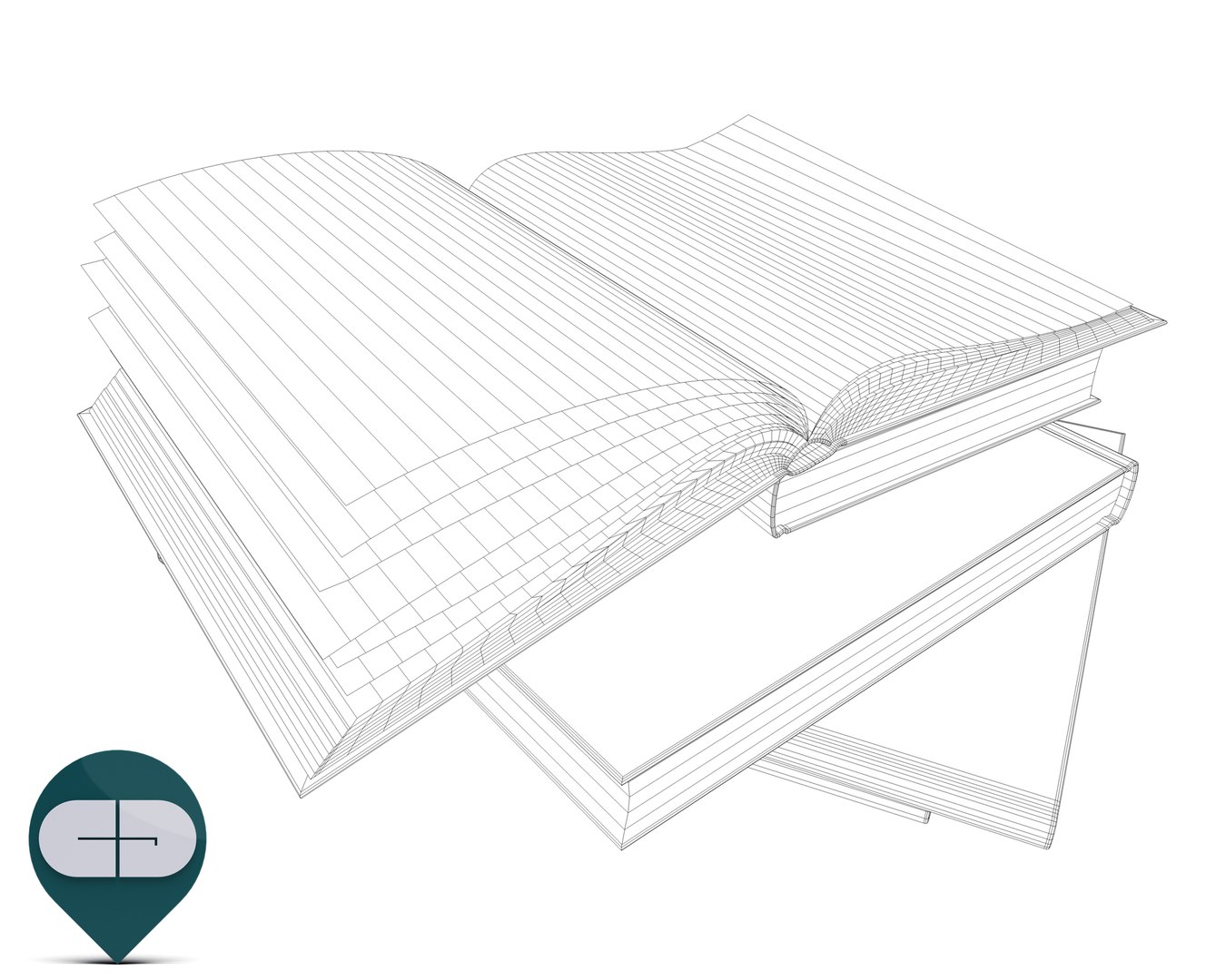 Open Book 3d Model