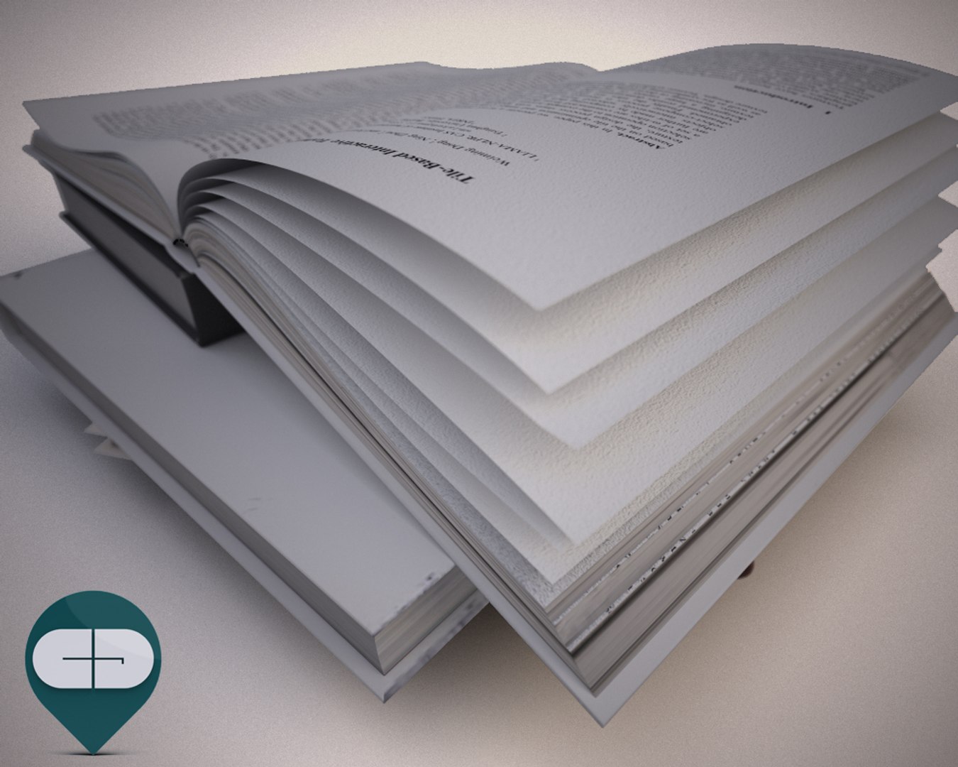 Open Book 3d Model