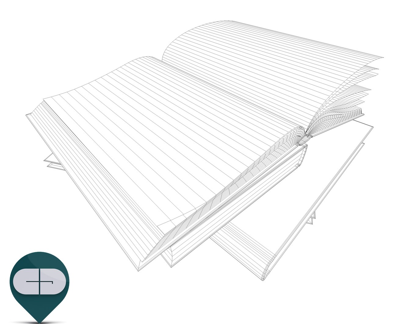 Open Book 3d Model