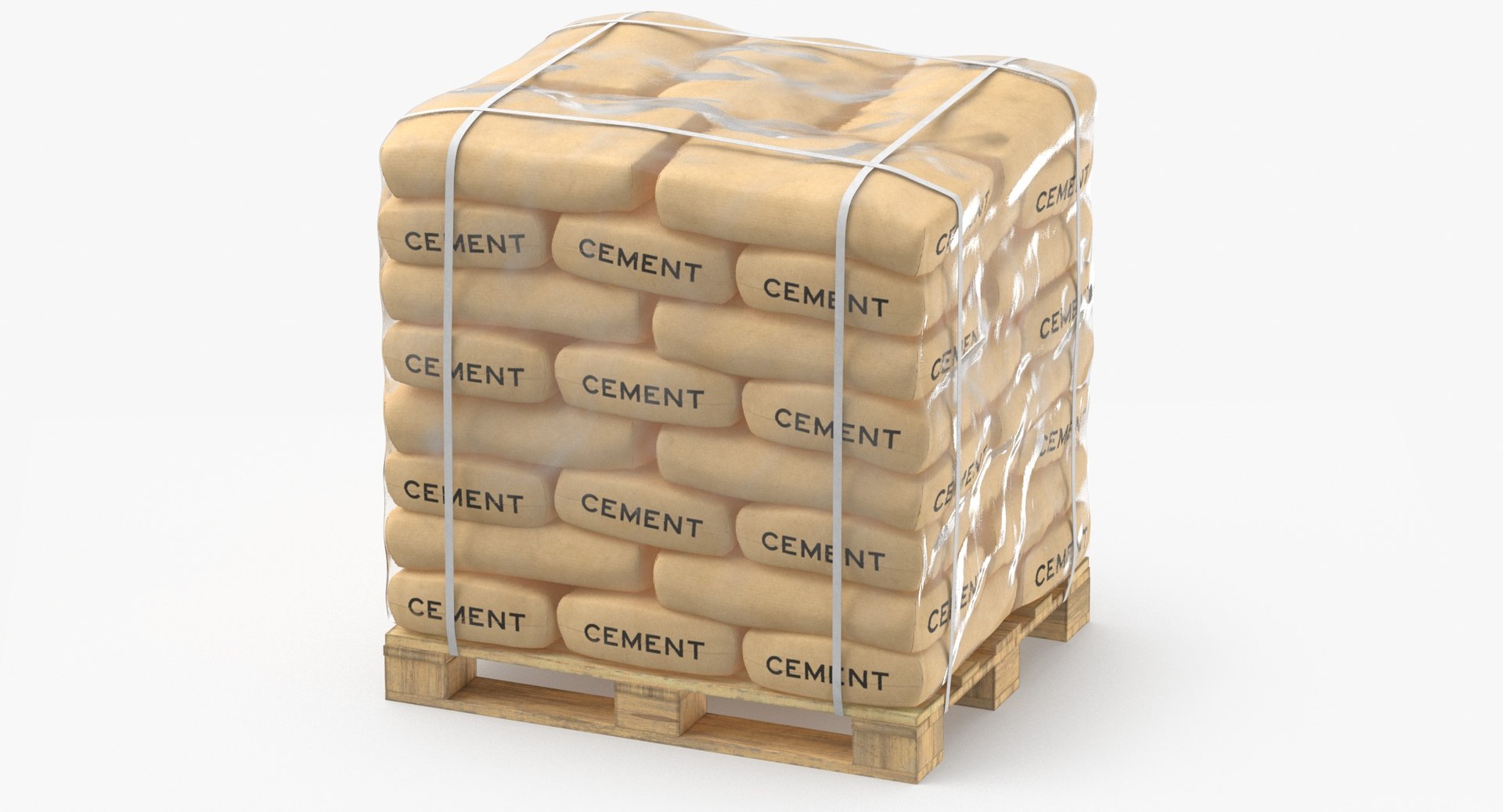 Cargo Cement Sack 8 Row Unsecured And Secured 3D Model - TurboSquid 1972789