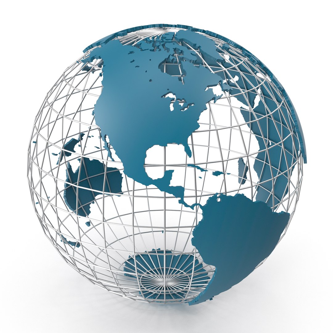 World Wire Globe 3D - TurboSquid 1264755