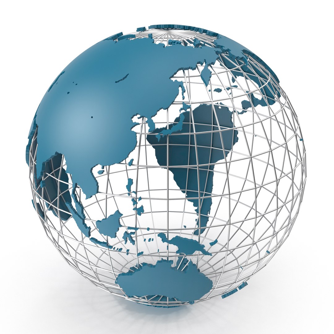 World Wire Globe 3D - TurboSquid 1264755