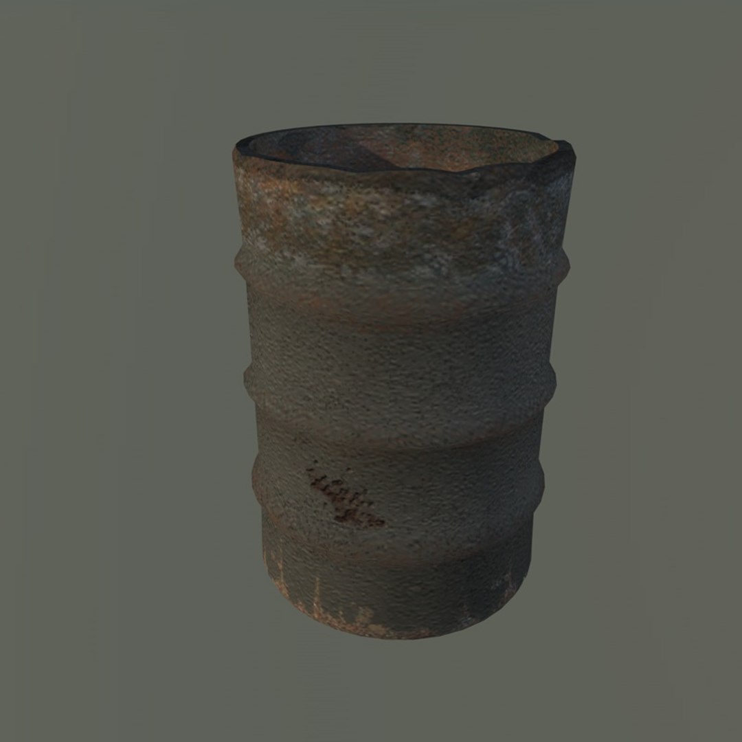 Trash Barrel 3d Model
