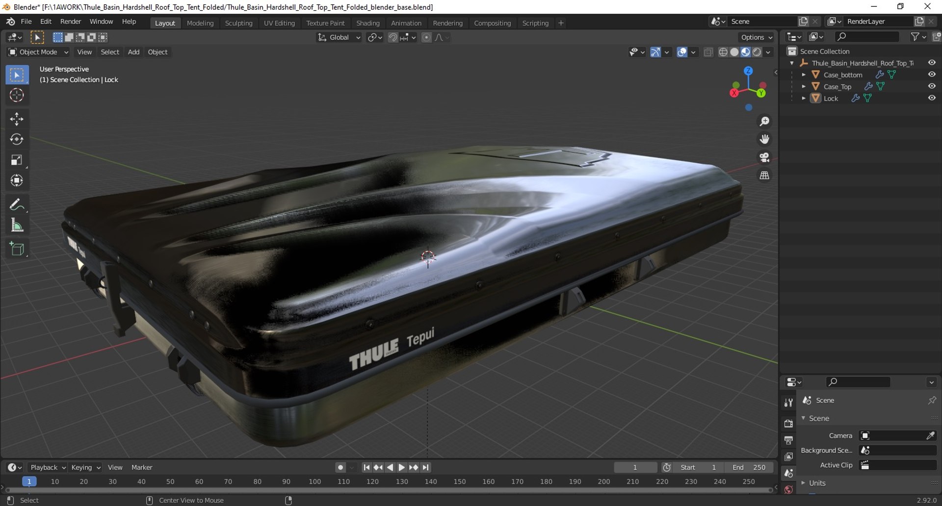 3D Thule Basin Hardshell Roof Top Tent Folded Model - TurboSquid 2206620