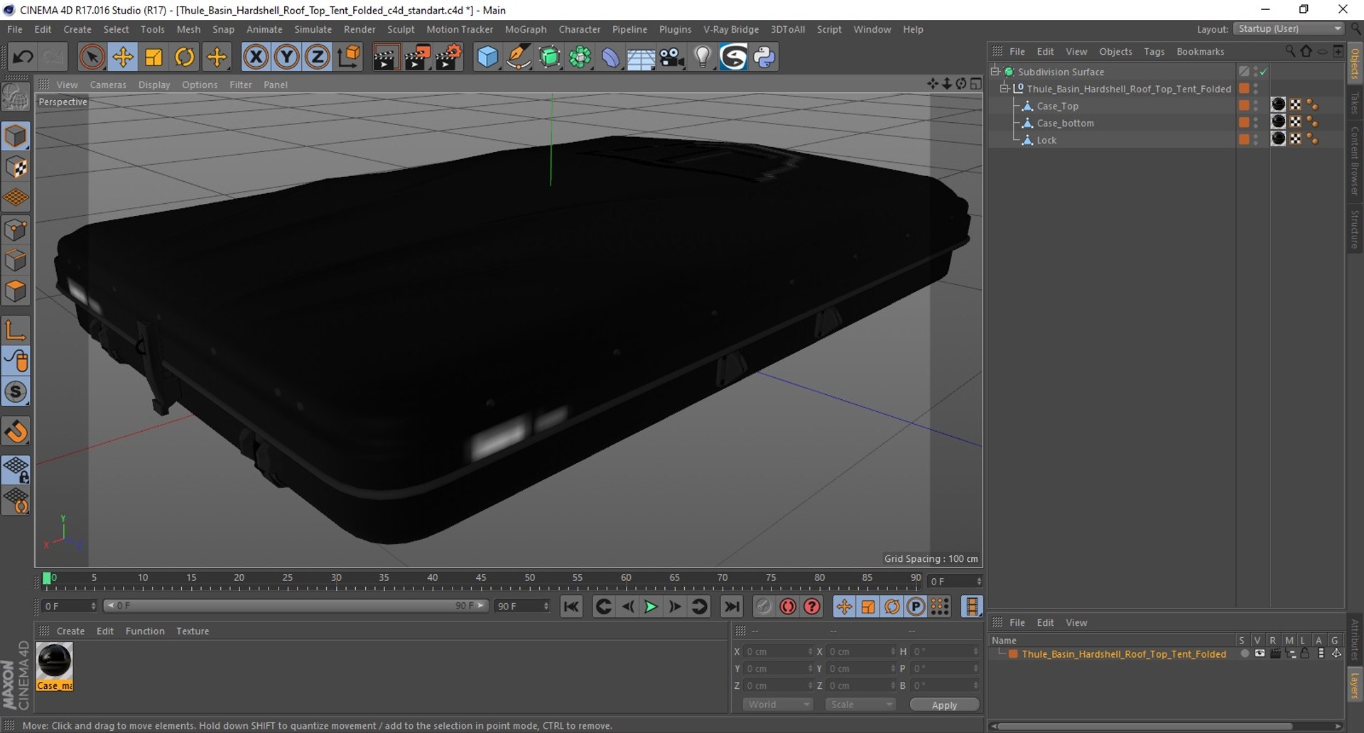 3D Thule Basin Hardshell Roof Top Tent Folded Model - TurboSquid 2206620