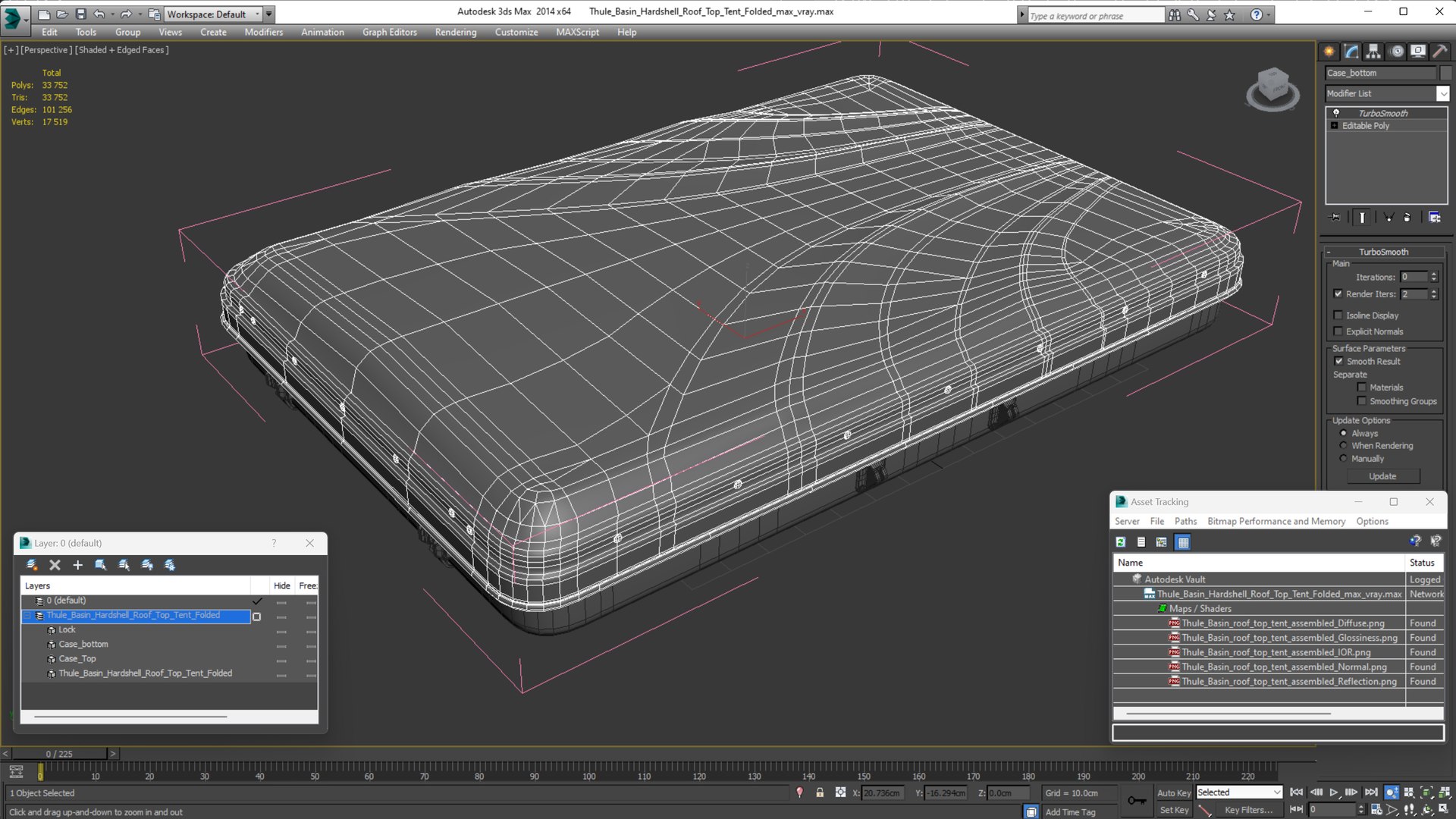 3D Thule Basin Hardshell Roof Top Tent Folded Model - TurboSquid 2206620