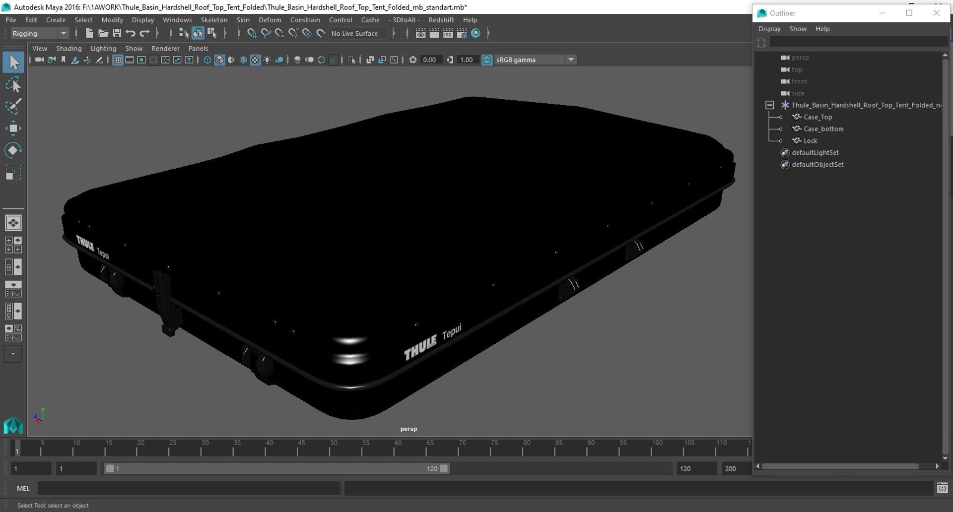 3D Thule Basin Hardshell Roof Top Tent Folded Model - TurboSquid 2206620