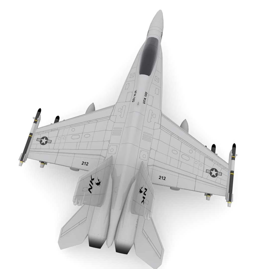 3d Model Of F A-18 Hornet Fighter Jet