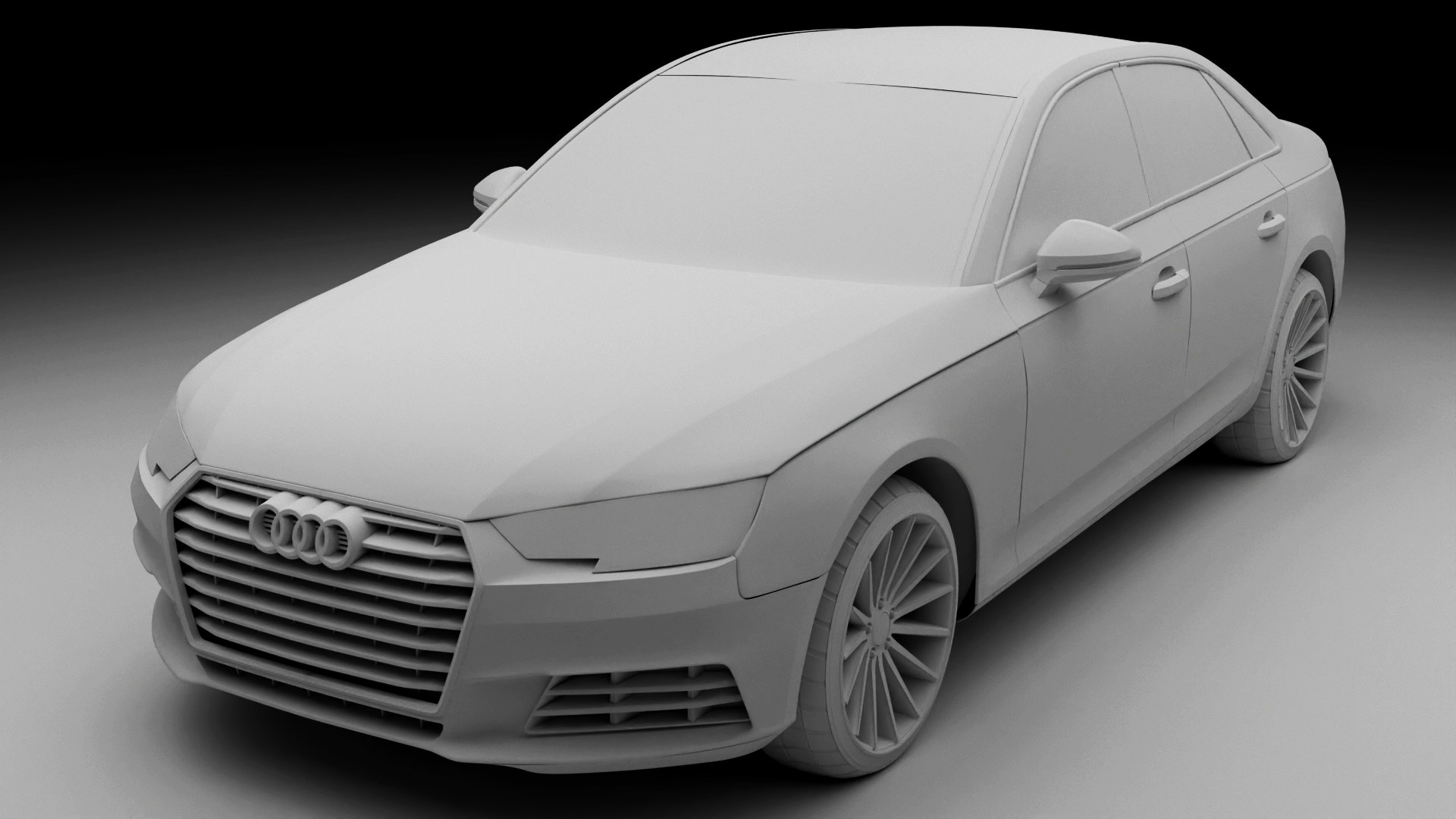 3D Audi A4 Model Car Without An Interior Model - TurboSquid 2089317