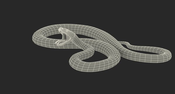 Green python snake attack 3D model - TurboSquid 1410562