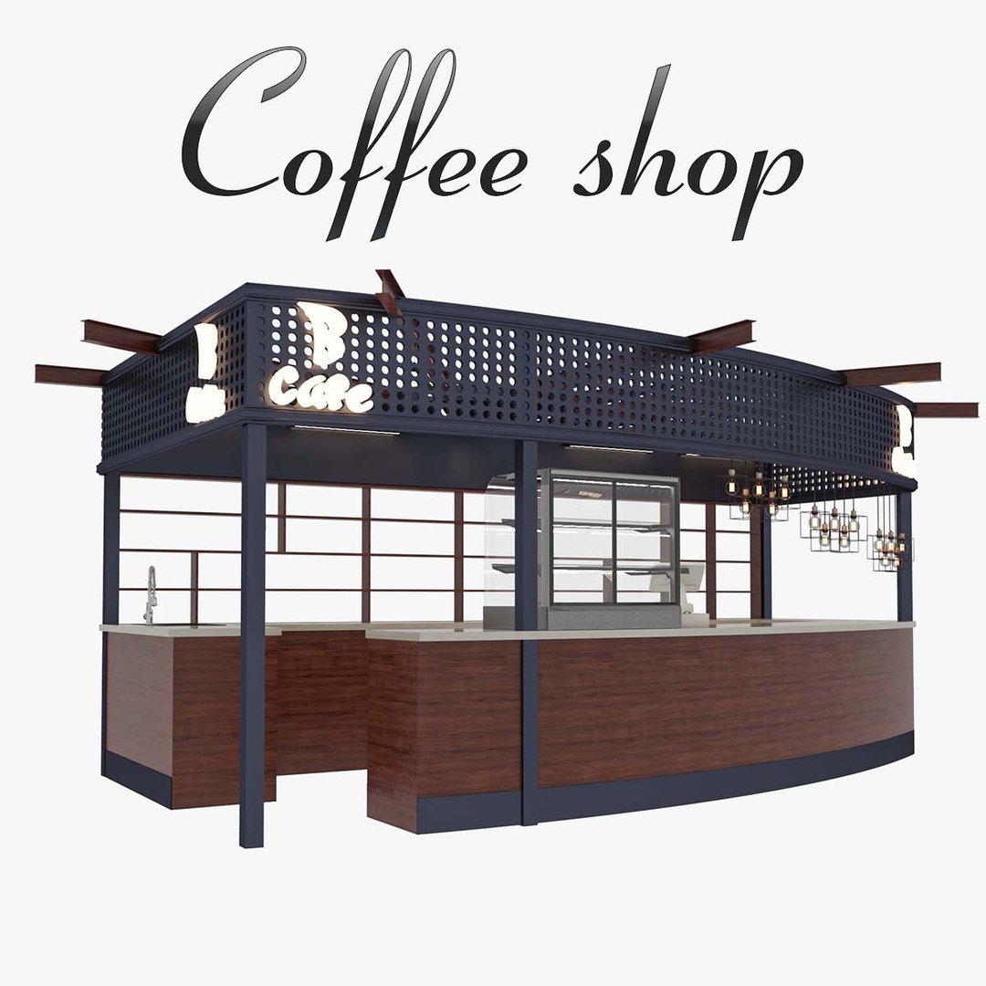 3D Coffee Shop Model - TurboSquid 1956673