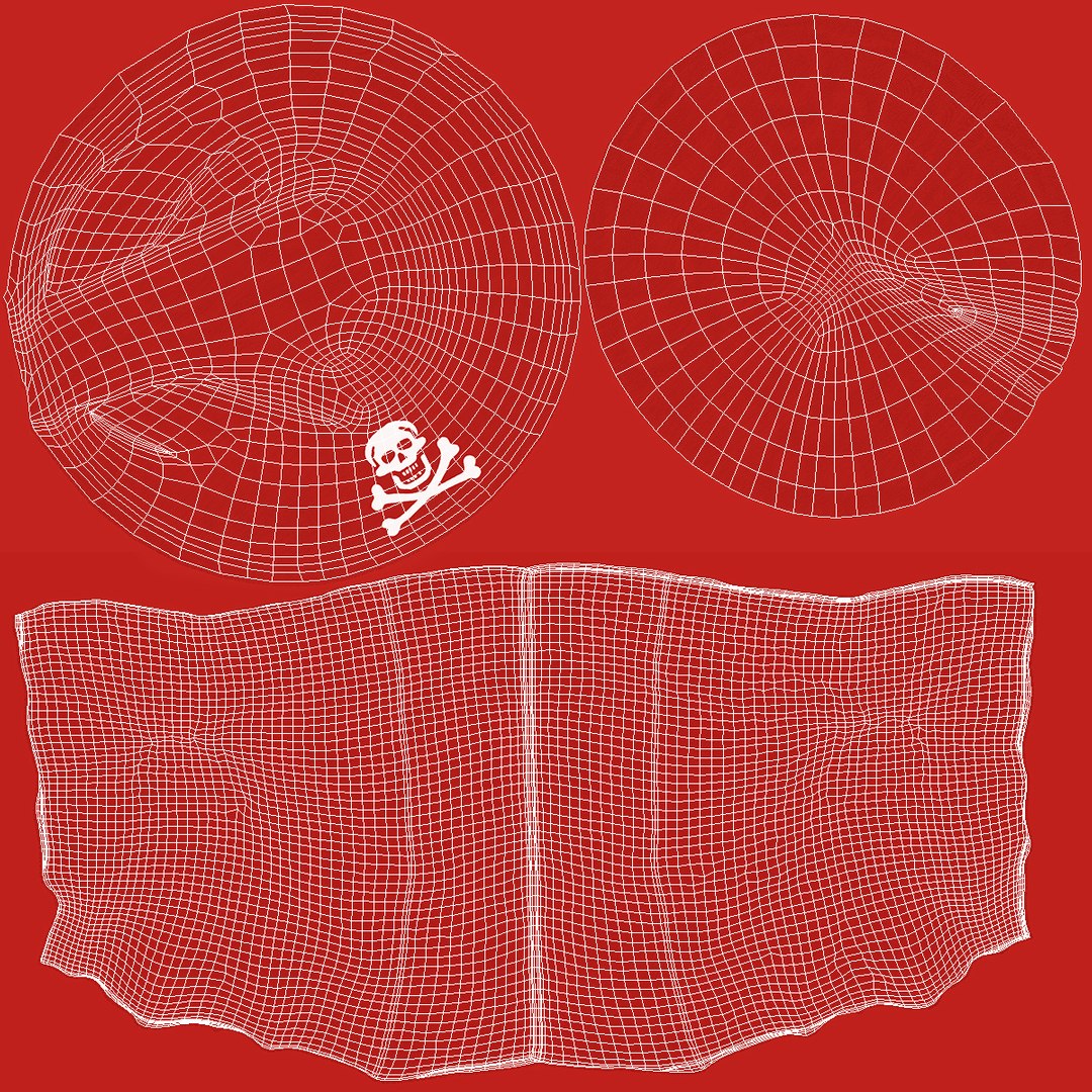 3D Red Pirate Scarf - TurboSquid 1430454