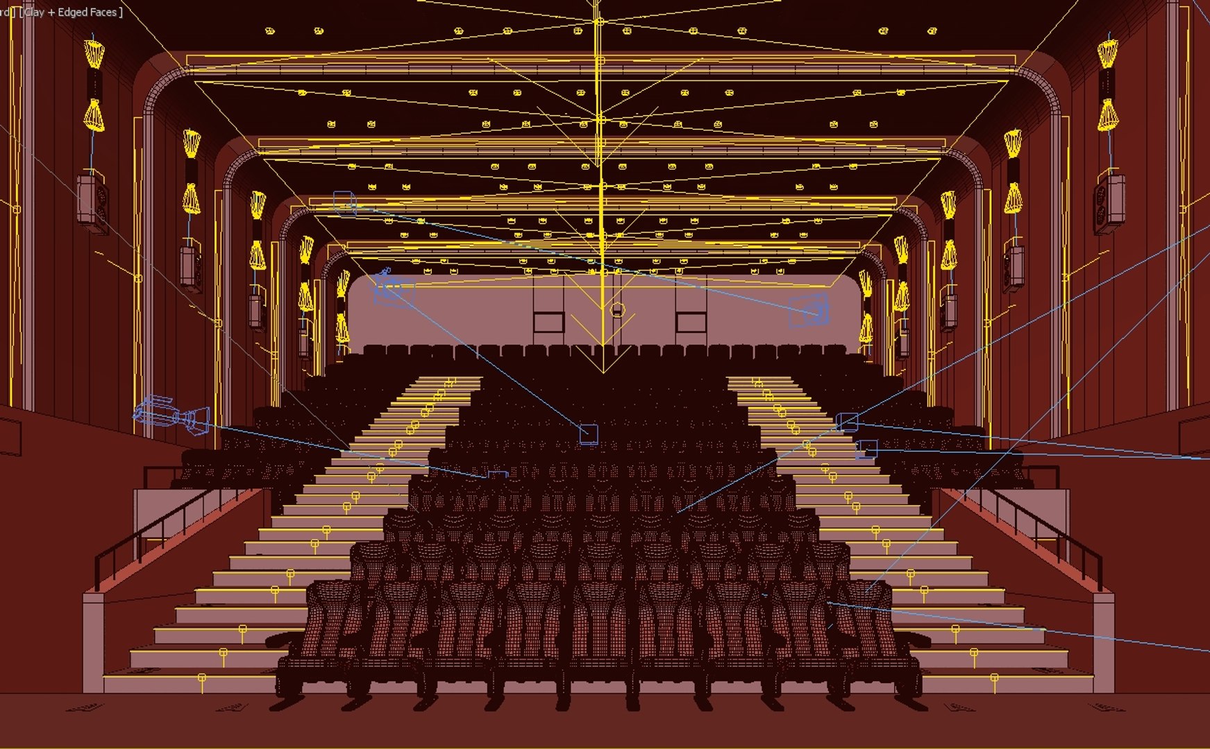 Movie Cinema Theater Interior 3D Model - TurboSquid 2034909