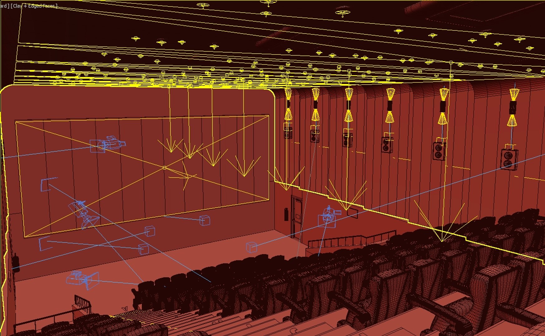Movie Cinema Theater Interior 3D Model - TurboSquid 2034909