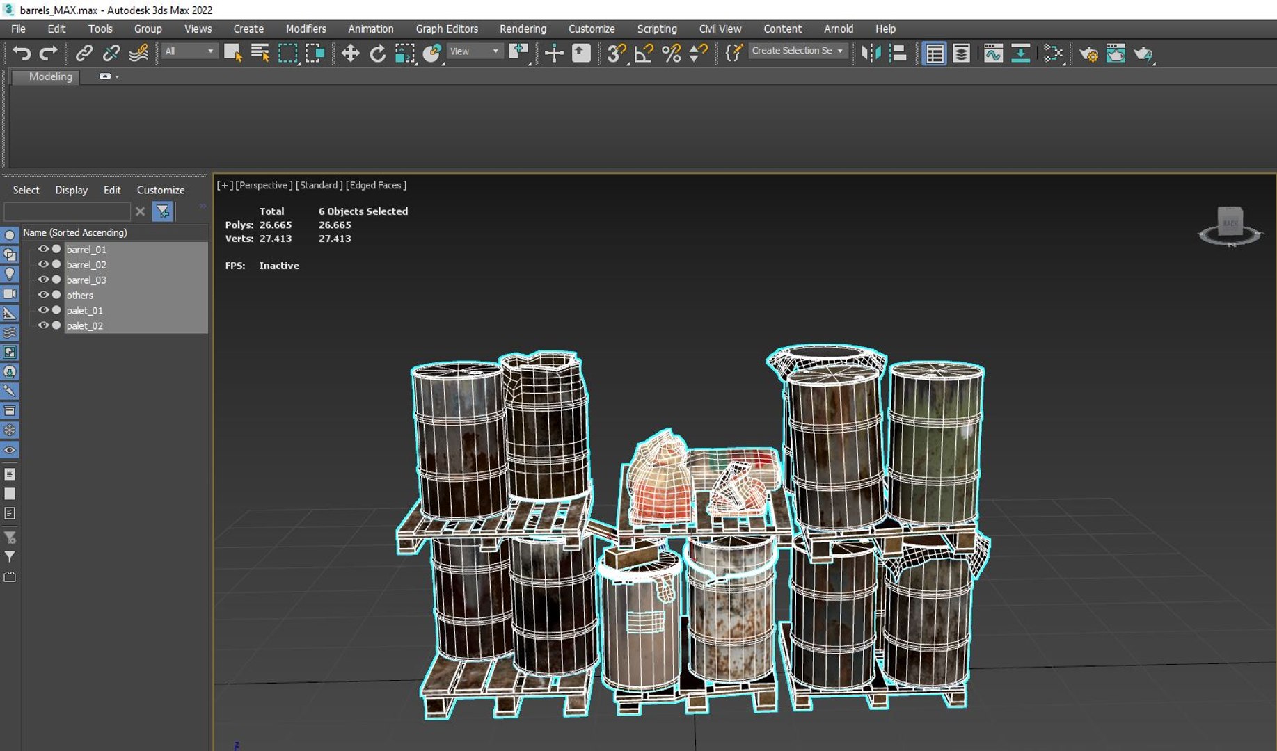Barrel Stack Model - TurboSquid 2047101