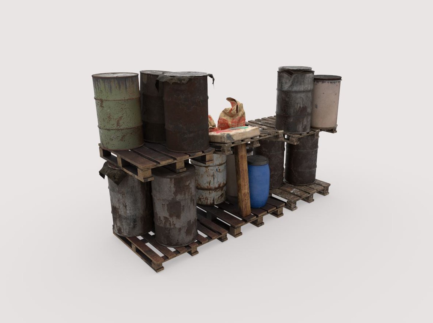 Barrel Stack Model - TurboSquid 2047101