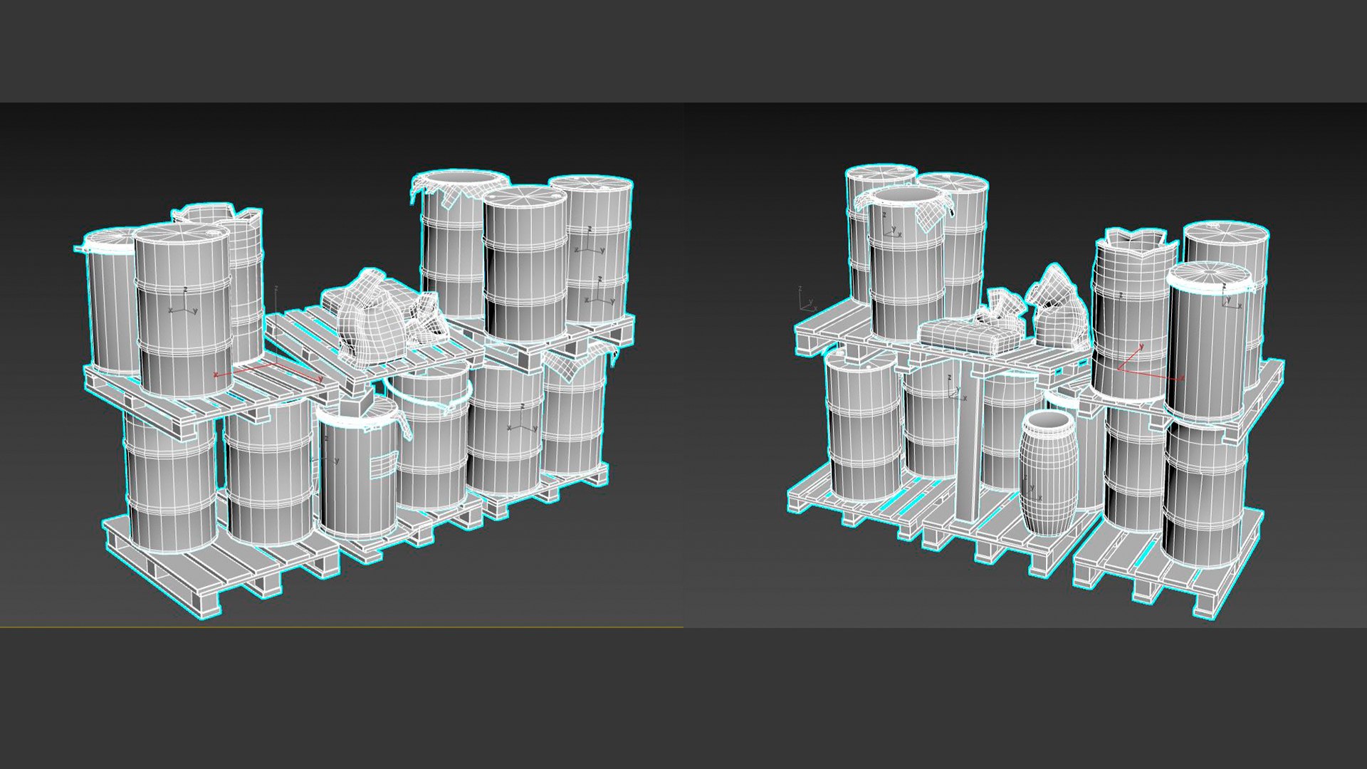 Barrel Stack Model - TurboSquid 2047101