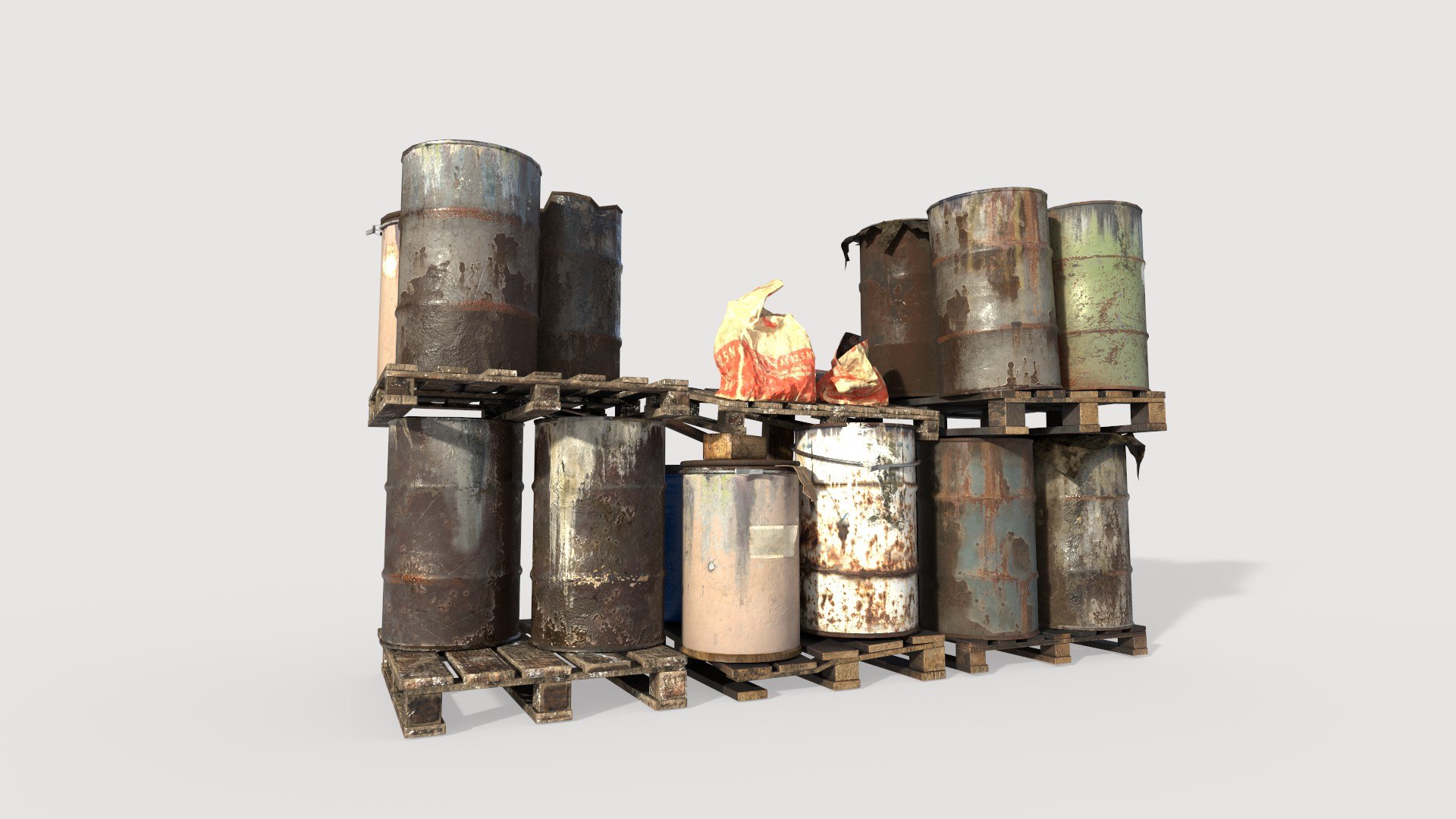 Barrel Stack model - TurboSquid 2047101
