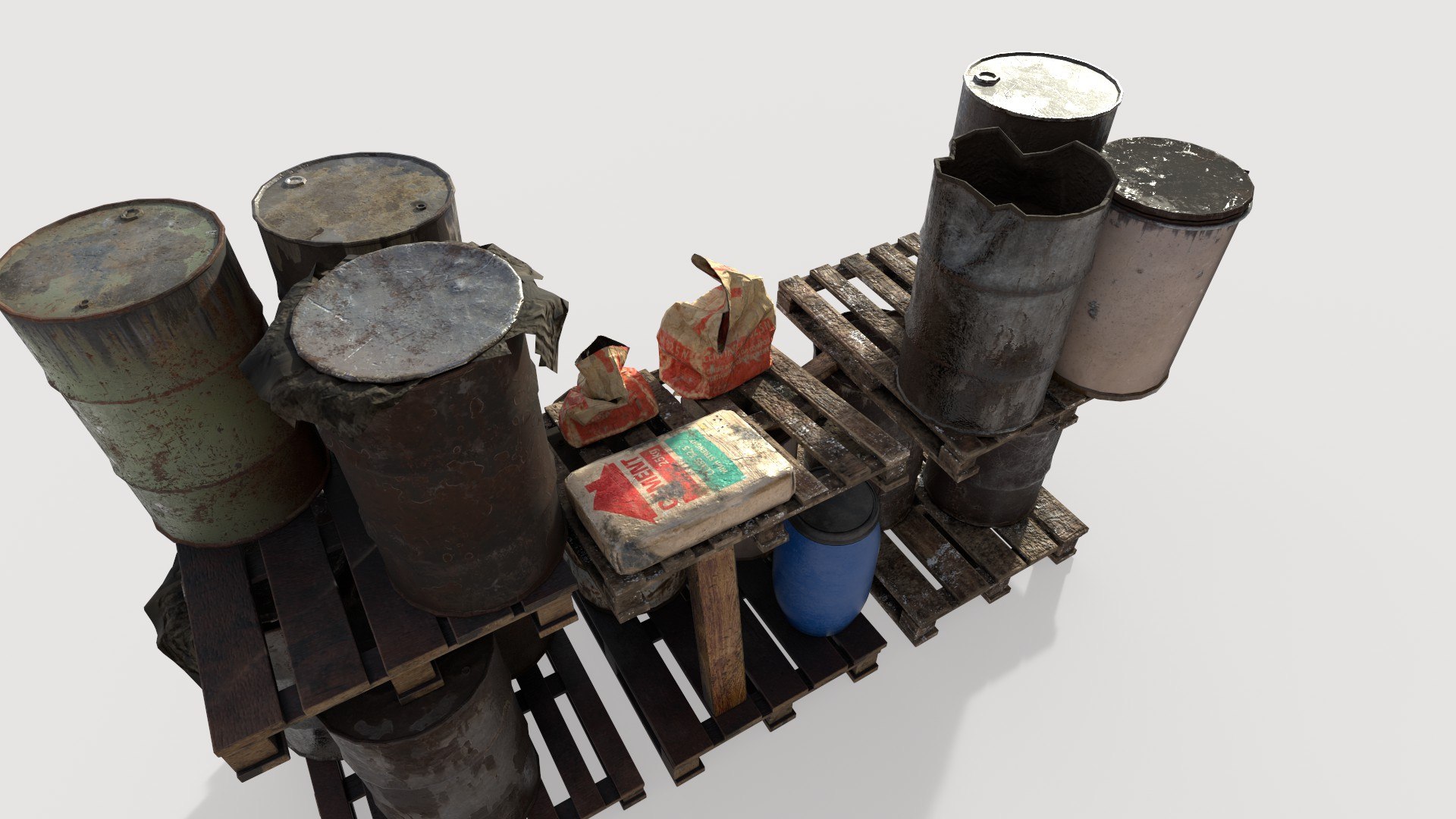 Barrel Stack Model - TurboSquid 2047101