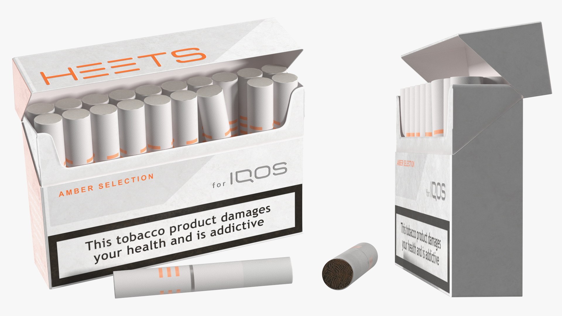 Amber Heets IQOS Pack Open with Stick 3D model - TurboSquid 2156934