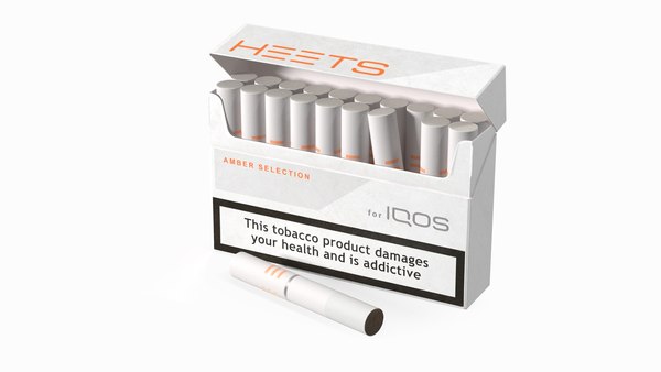 modelo 3d Pack Amber Heets IQOS abierto con Stick - TurboSquid 2156934