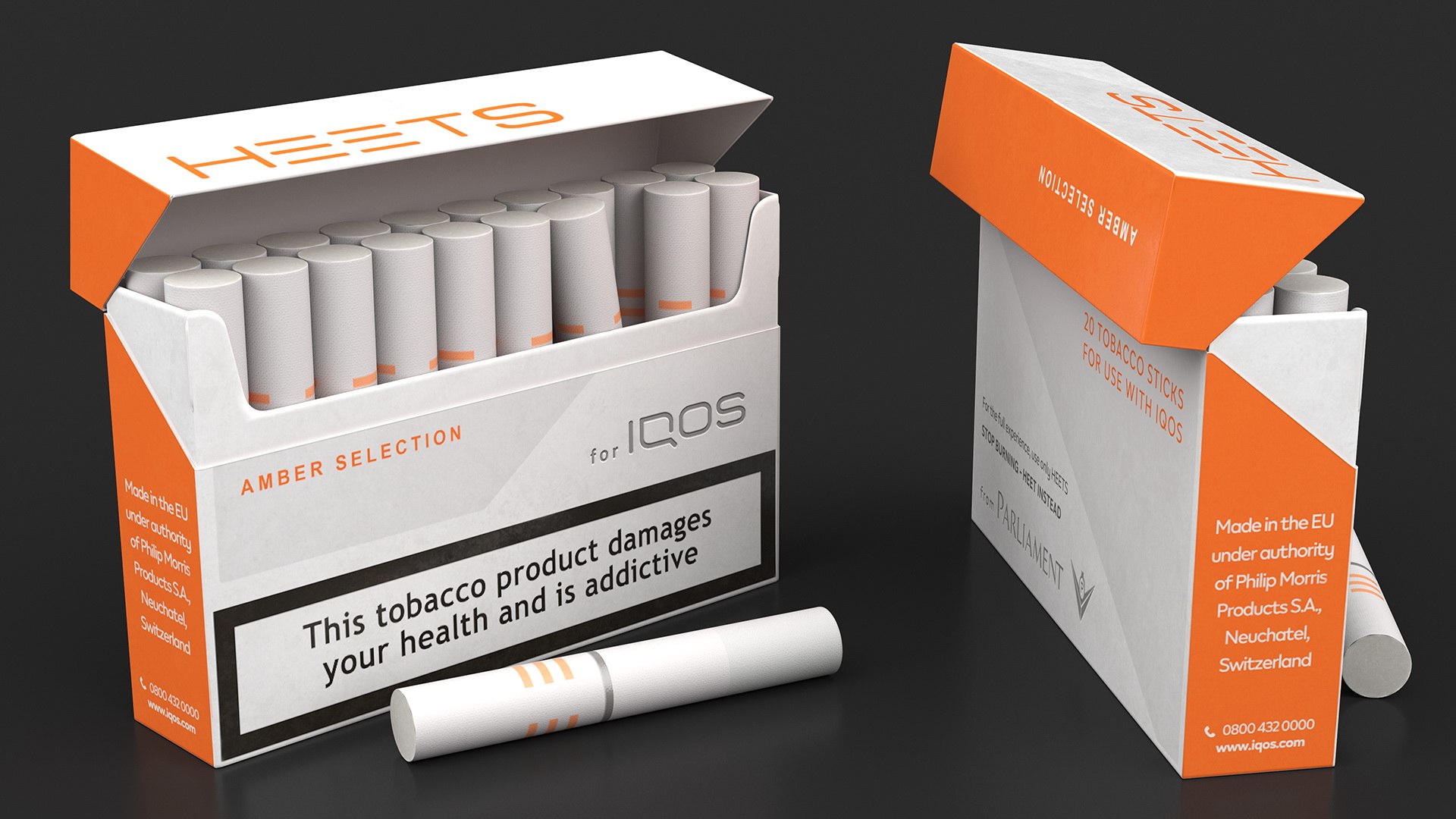 Amber Heets IQOS Pack Open with Stick 3D model - TurboSquid 2156934