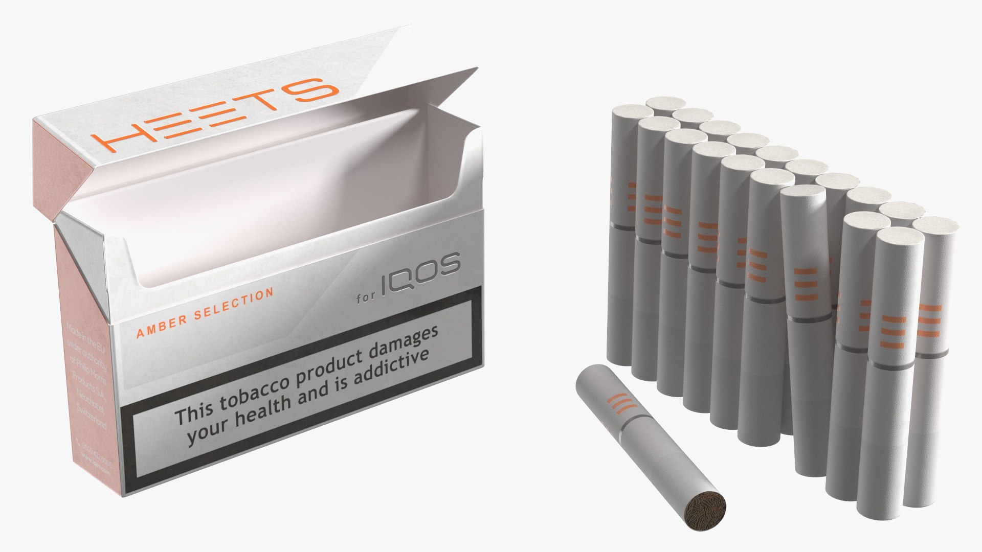 Amber Heets IQOS Pack Open with Stick 3D model - TurboSquid 2156934