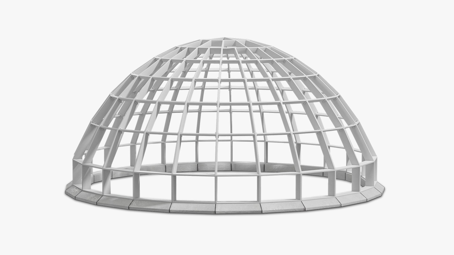 Steel Dome Structure 3D Model - TurboSquid 2099663
