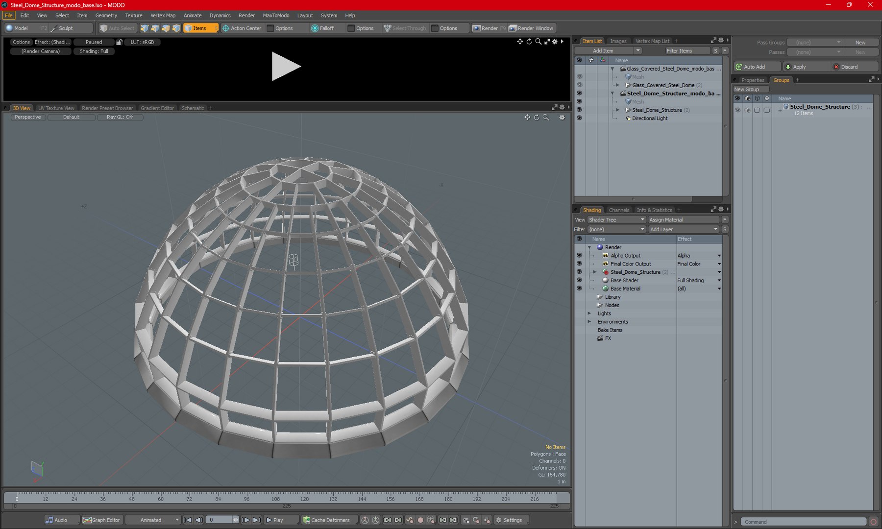 Steel Dome Structure 3D Model - TurboSquid 2099663