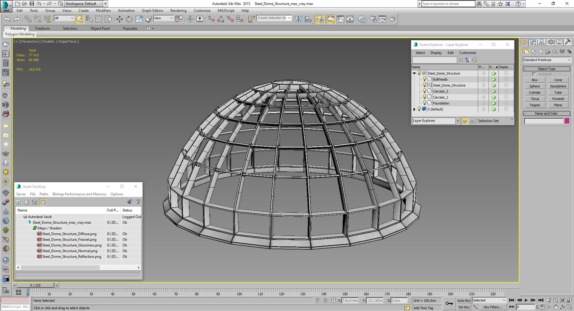 Steel Dome Structure 3D Model - TurboSquid 2099663