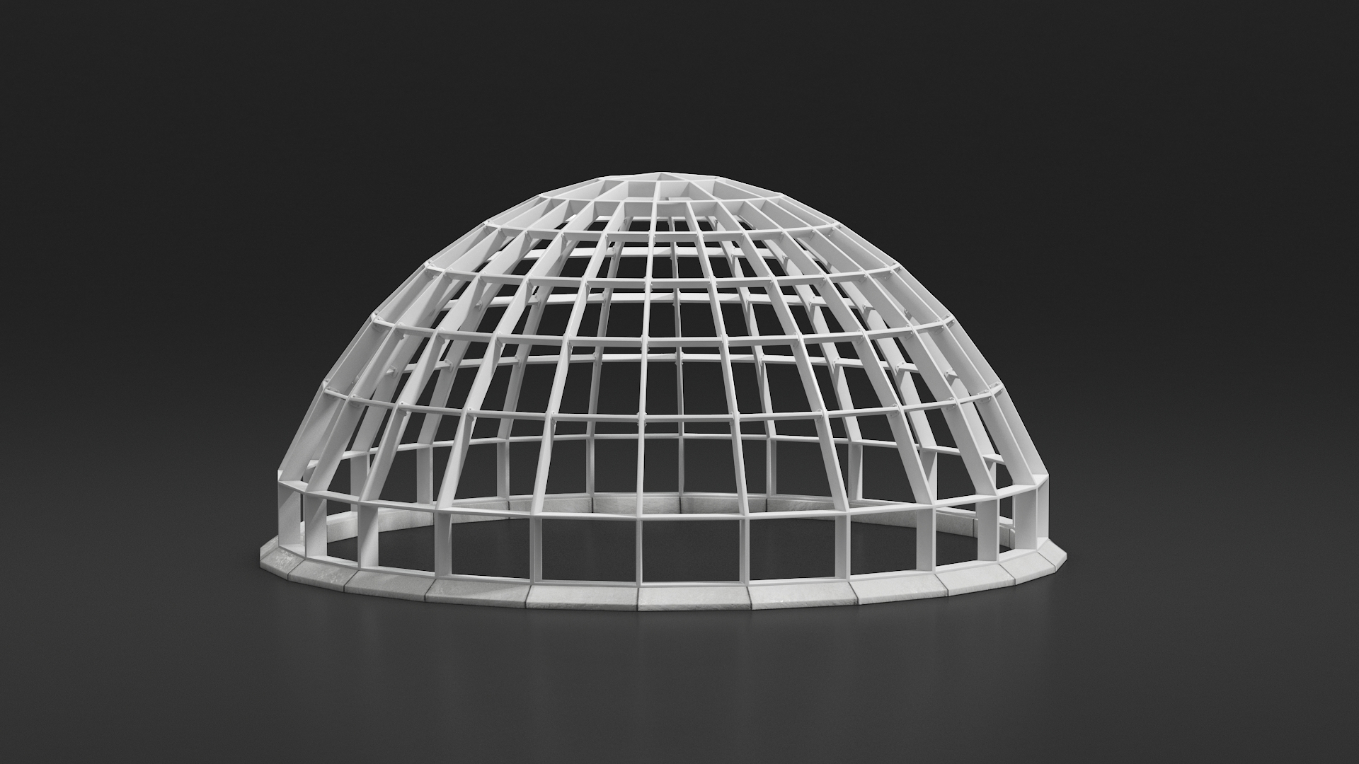 Steel Dome Structure 3D Model - TurboSquid 2099663