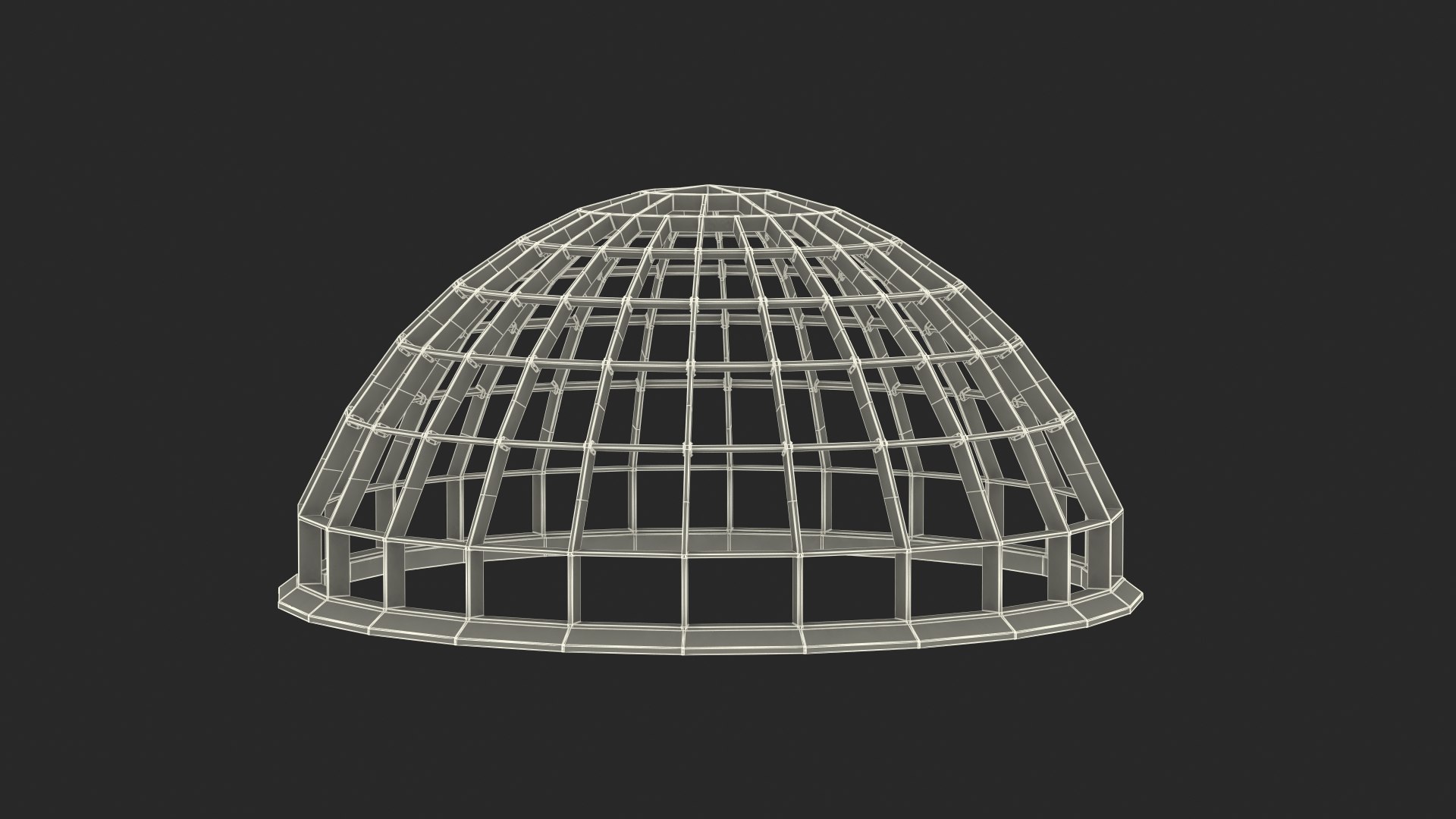 Steel Dome Structure 3D Model - TurboSquid 2099663