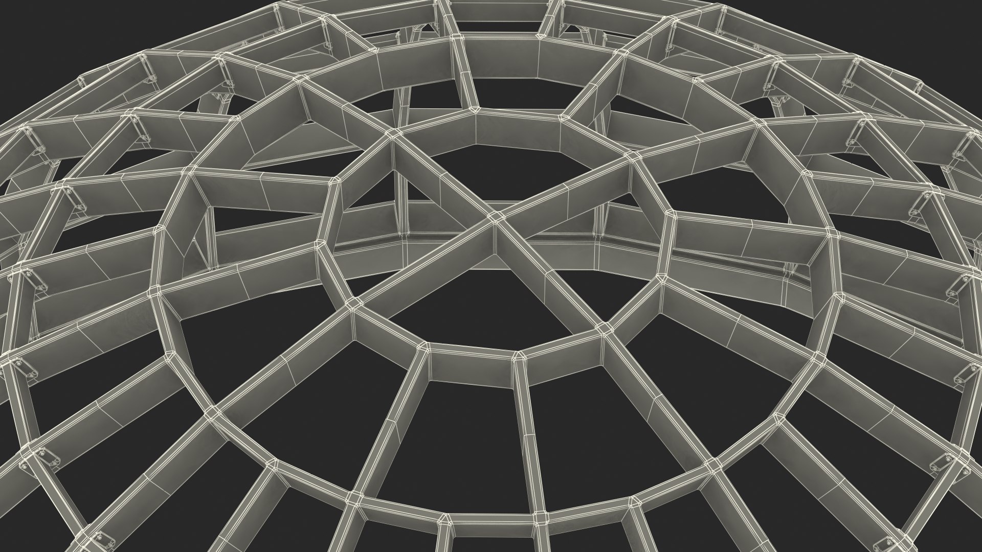Steel Dome Structure 3D Model - TurboSquid 2099663