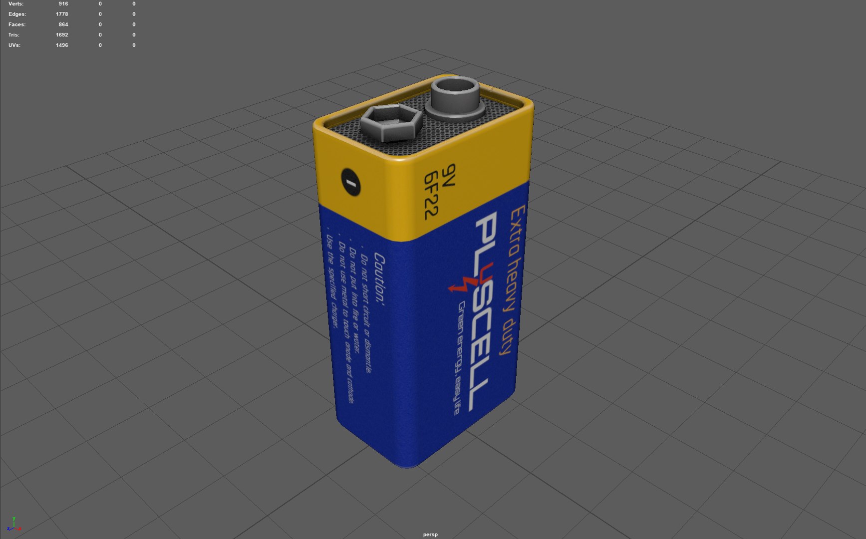 3D 9v Battery Model - TurboSquid 2196152