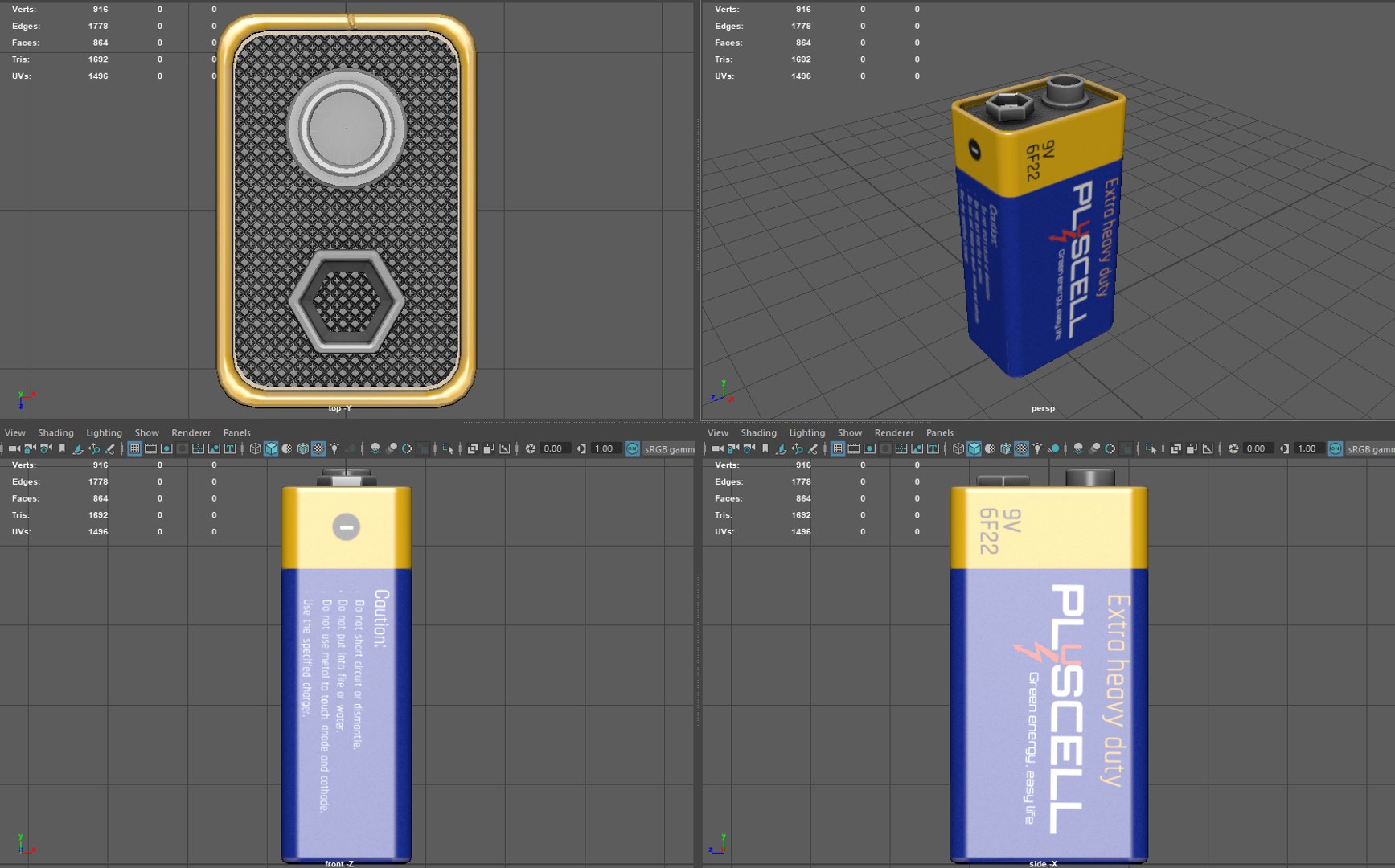 3D 9v Battery Model - TurboSquid 2196152