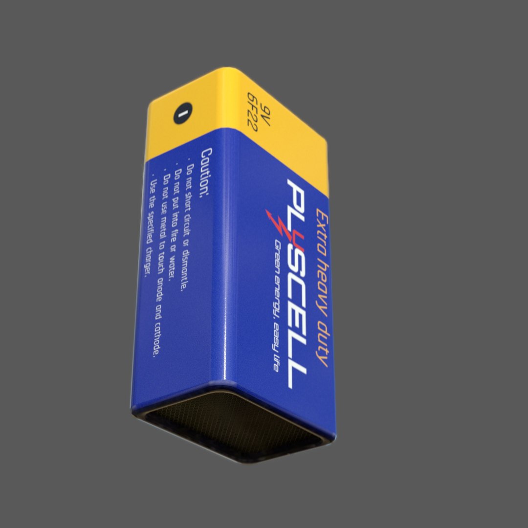 3D 9v Battery Model - TurboSquid 2196152