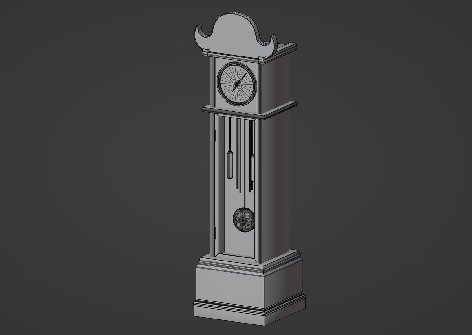 Old Grandfather Clock 3D Model - TurboSquid 2058323