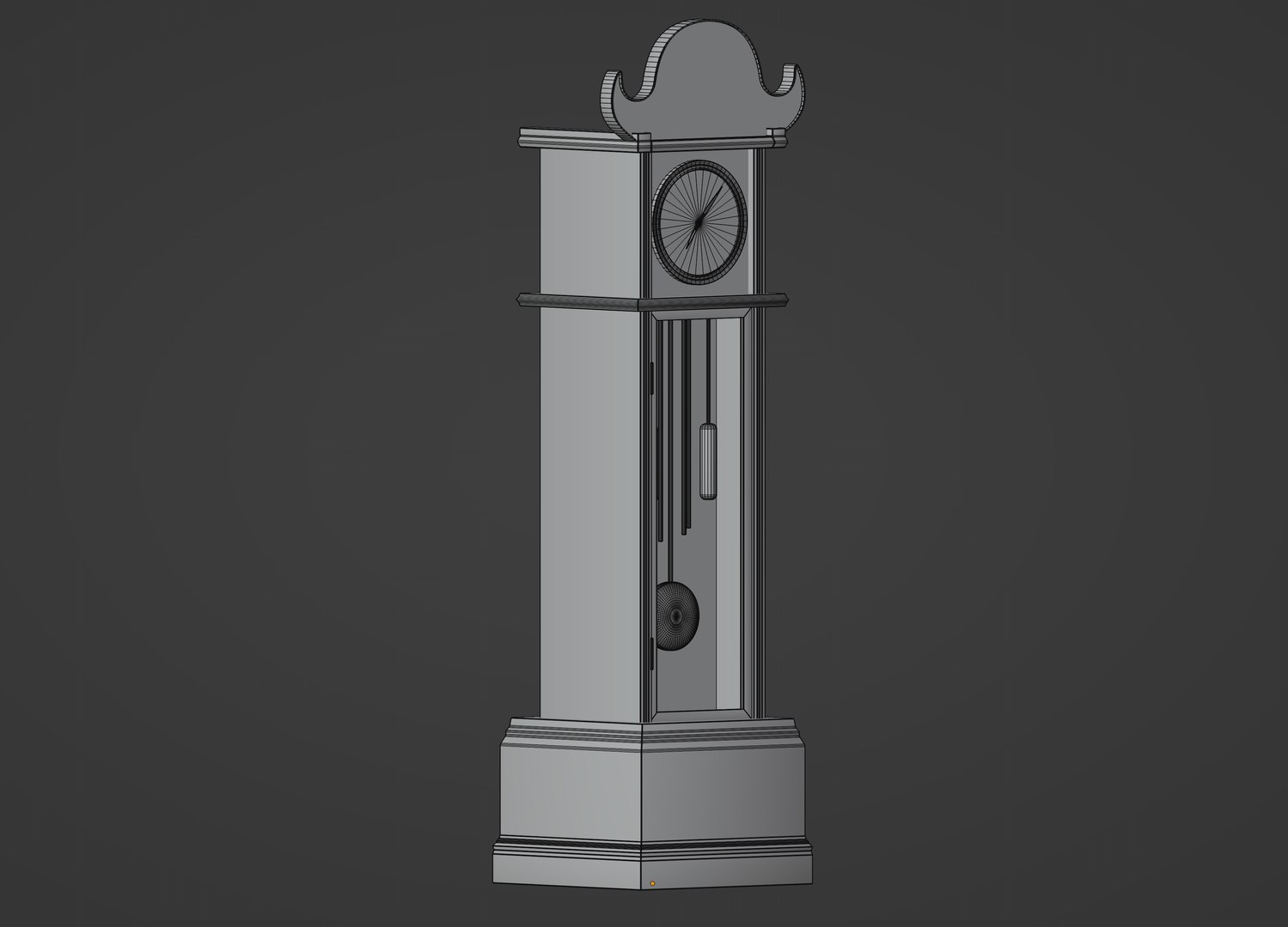 Old Grandfather Clock 3D Model - TurboSquid 2058323