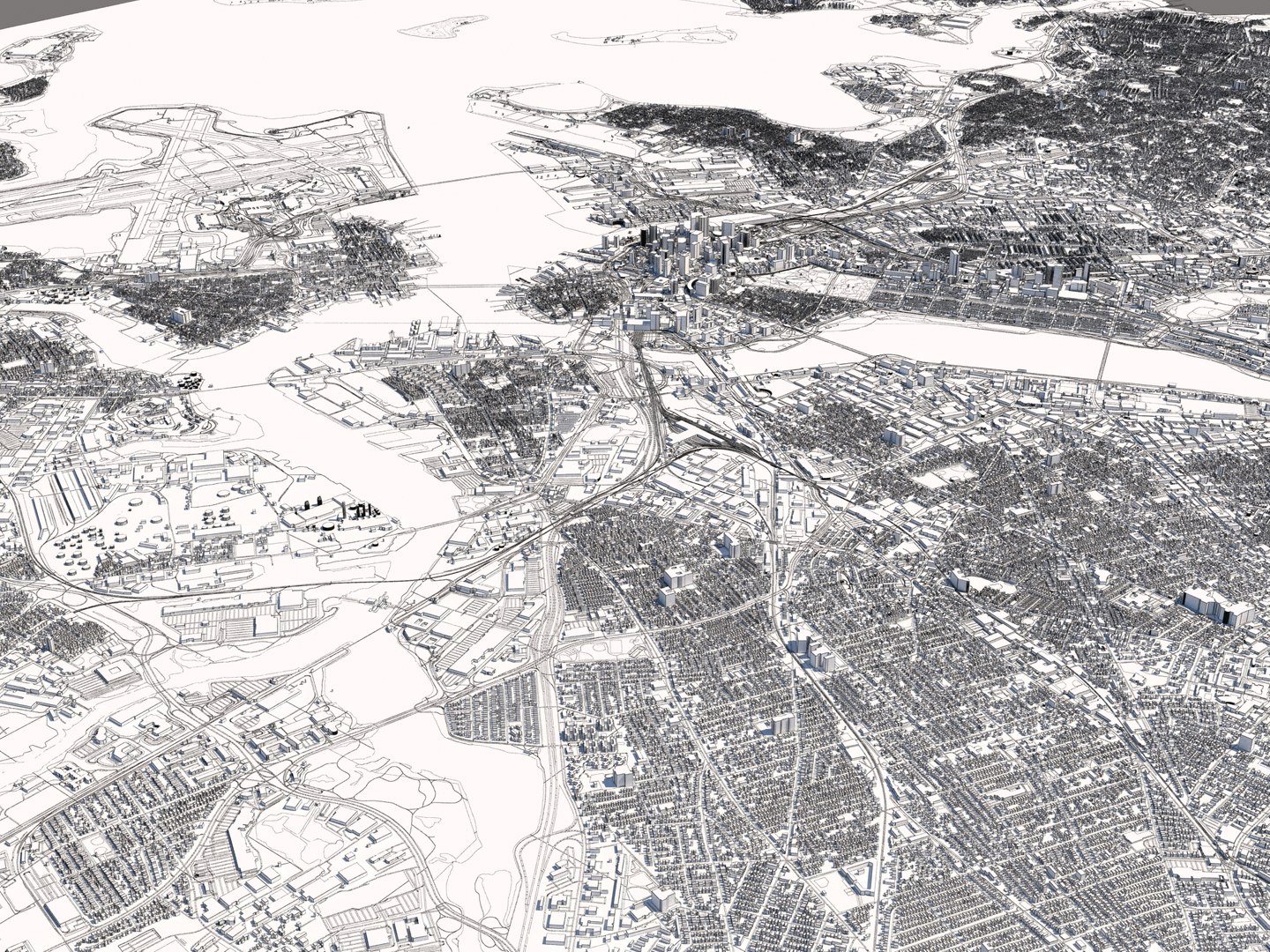 City Boston Model - TurboSquid 1425211