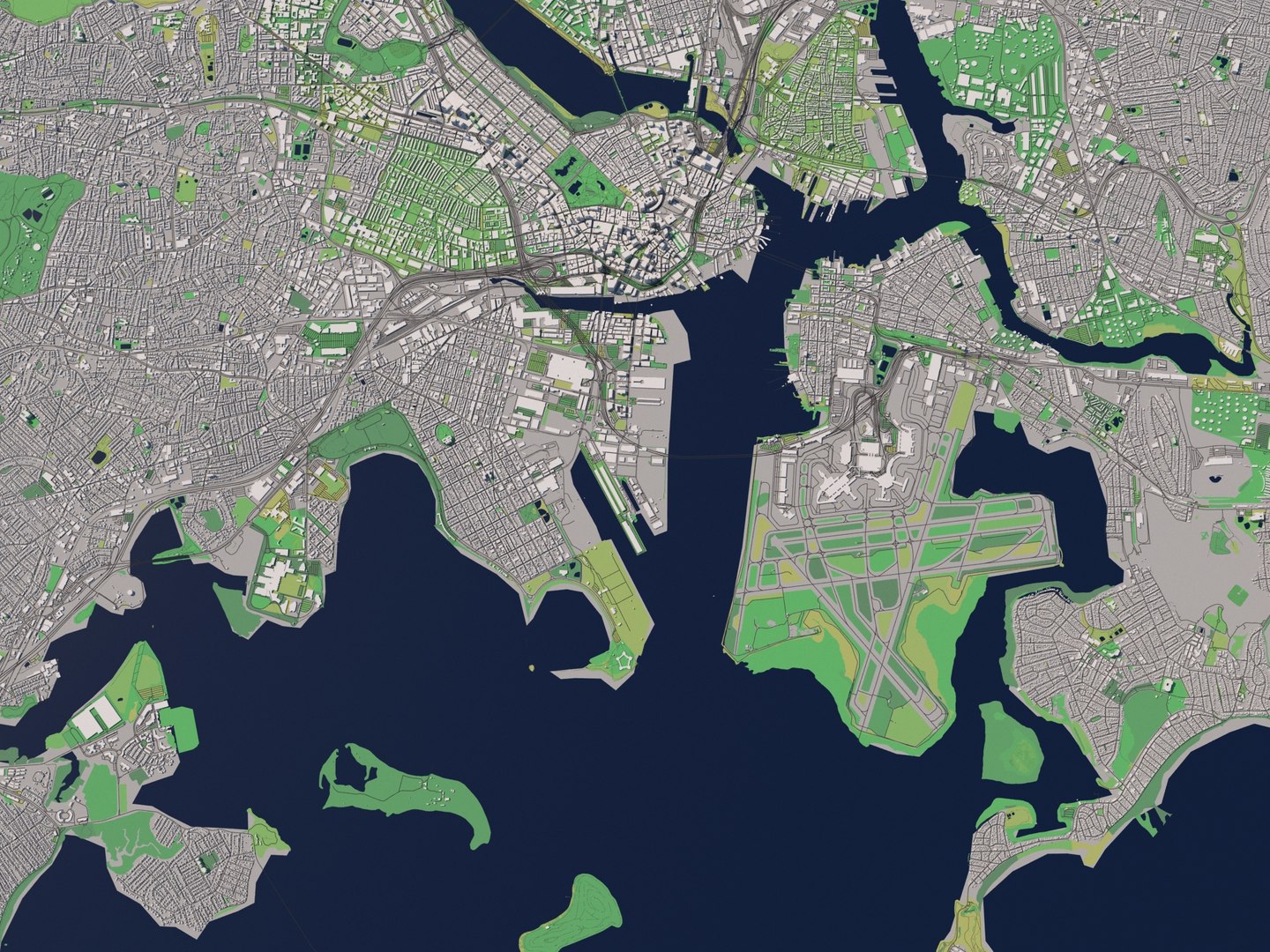 City Boston Model - TurboSquid 1425211