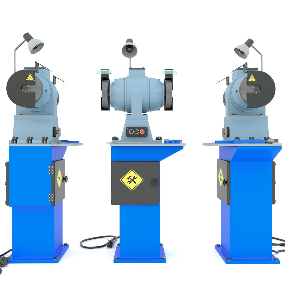Industrial Machine Tool - Grinder Machine Rack-mounted 3D Model ...