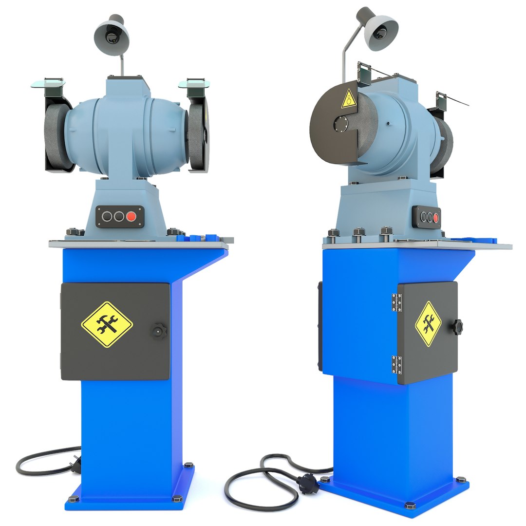 Industrial Machine Tool - Grinder Machine Rack-mounted 3D Model ...